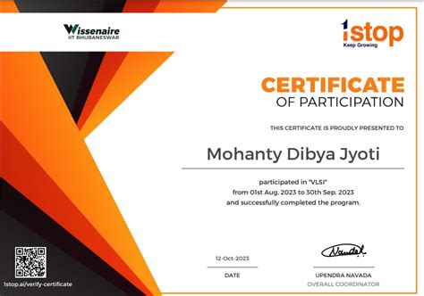 Mohanty Dibya Jyoti On Linkedin 1stop Vlsidesigning Certificate