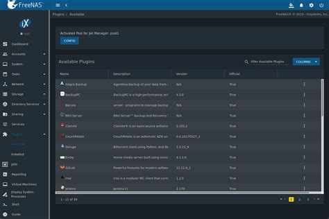 13 Plugins — Freenas®112 U5 User Guide Table Of Contents