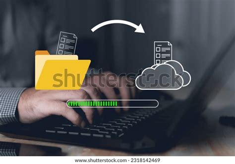 Data Transfer Through Cloud Technology Exchange Stock Photo Shutterstock