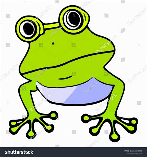 Cute Frog Frog Glasses Illustration Vector Stock Vector Royalty Free