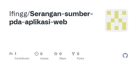 Github Ifinggserangan Sumber Pda Aplikasi Web