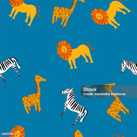 Cute Vector Animal Pattern For Illustration And Textile Stock