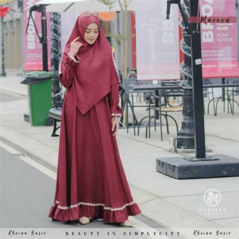Jual Gamis Rheina Basic By Nararya Shopee Indonesia
