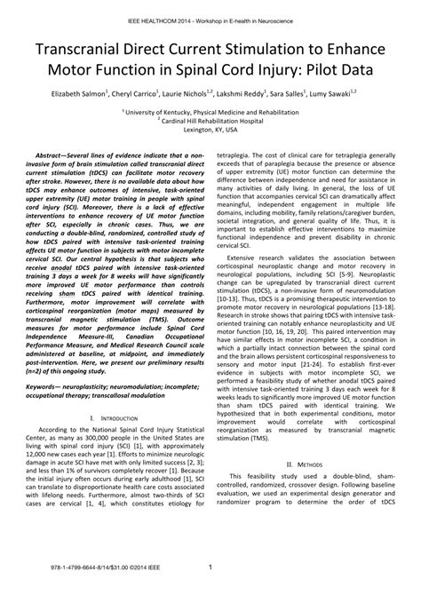 Pdf Transcranial Direct Current Stimulation To Enhance Motor Function