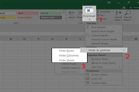 Cách ẩn Cột Dòng Sheet Trong Excel 2010 2013 2016 2020