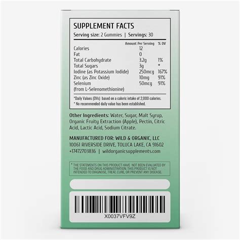 Wild And Organic Iodine Gummies Thyroid Support With India Ubuy
