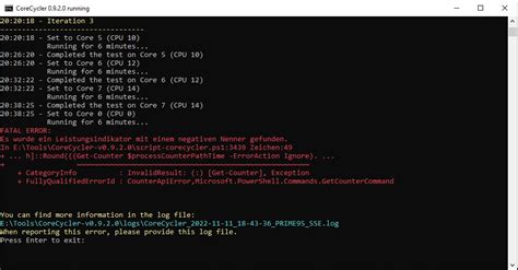 CoreCycler Tool Zum Testen Der Curve Optimizer Einstellungen Seite ComputerBase Forum