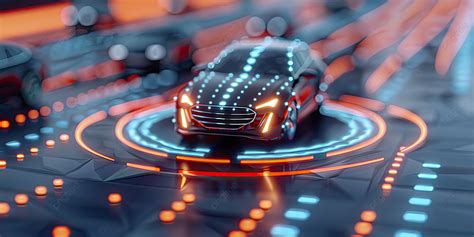 미래의 자동차가 네온 불빛으로 도로를 운전하고 있다 자동차 기술 차량 배경 일러스트 및 사진 무료 다운로드 Pngtree