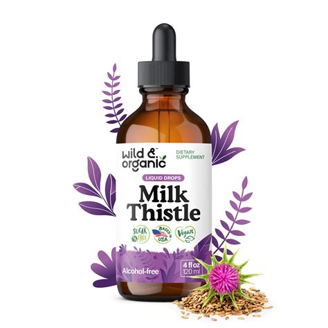 Buy Milk Thistle Tincture 4 Floz Bottle Wild And Organic