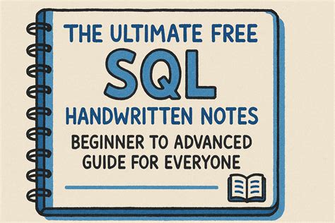 📘 the ultimate free sql handwritten notes beginner to advanced guide for everyone pluto academy
