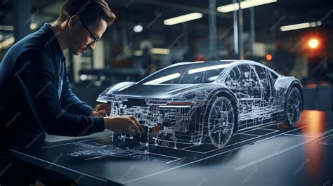 Premium Photo Industrial Design Automotive Engineer And Designer