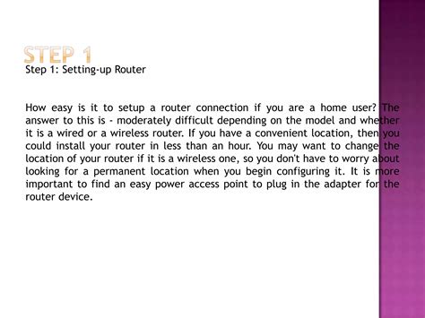 How To Setup A Wireless Network Router Pptx