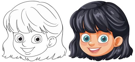 Premium Vector Smiling Girl Vector Illustration
