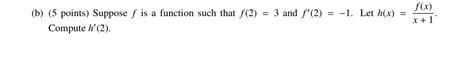 Solved B Points Suppose F Is A Function Such That Chegg