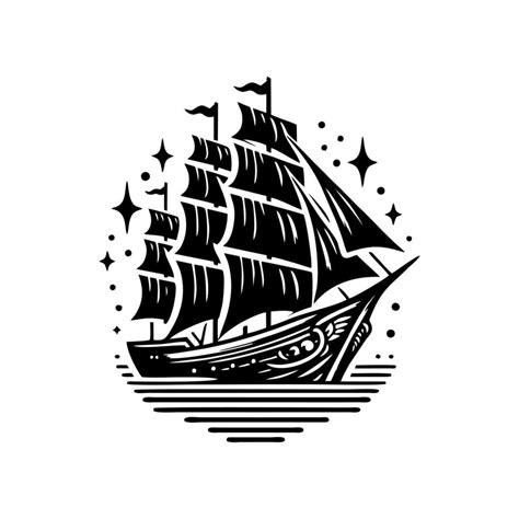 Pinisi Ship Illustration Pinisi Ship Silhouette 45815849 Vector Art At