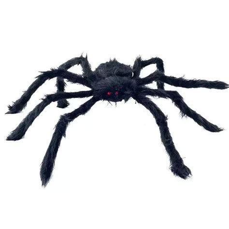 Buy 200cm Jumbo Black Furry Spider With Red Eyes Mydeal Australia