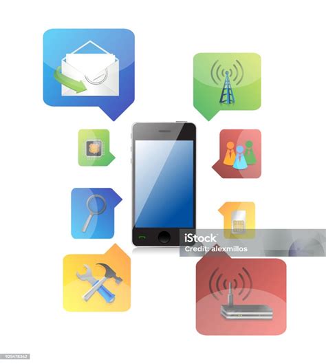 흰색 바탕에 아이콘 일러스트 레이 션 디자인을 가진 똑똑한 전화 Lcd에 대한 스톡 벡터 아트 및 기타 이미지 Lcd 개념 개념과 주제 Istock