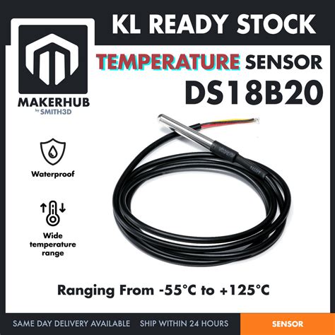 Temperature Sensor Ds18b20 Temperature Measurement Probe Waterproof Temperature Sensor Ds18b20 Temperature Measurement Probe Waterproof