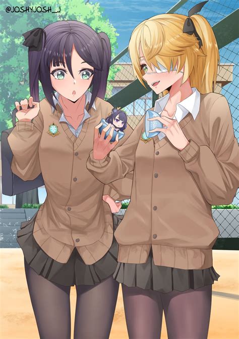 Raiden Shogun Mona And Fischl Genshin Impact Drawn By Joshyjoshj Danbooru