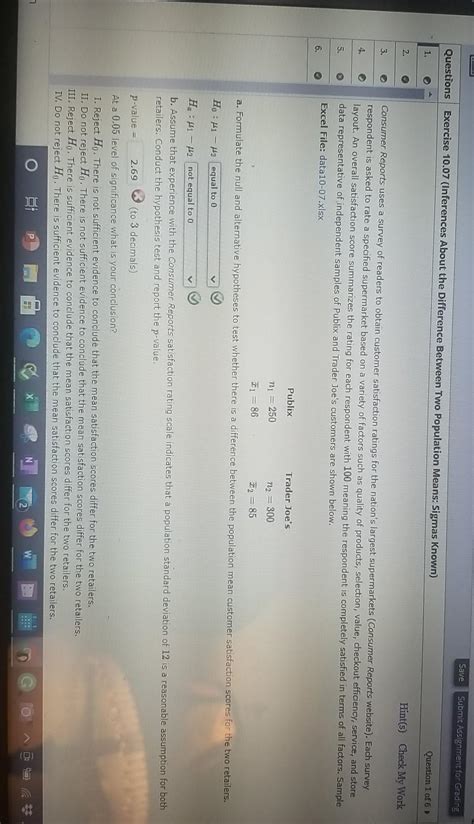 Solved Excel File Data10 07 Xlsx Publix Trader Joe S 21 Chegg Com