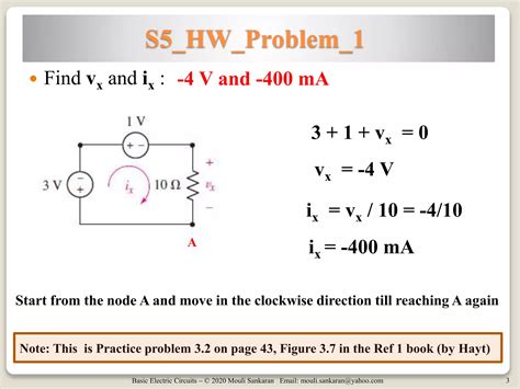 Basic Electric Circuits Session 5 Homework Problems Ppt