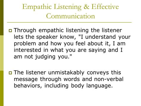 Empathic Listening Examples
