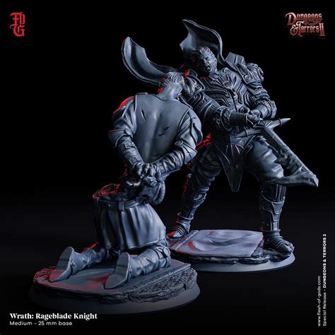 Rageblade Knight Miniature Seven Deadly Sins Wrath Miniature Execution