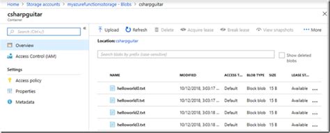 Azure Functions Blob Storage The Best C Programmer In The World