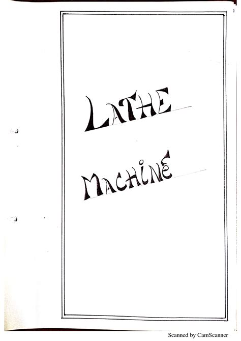 SOLUTION Turning Lathe Machine Studypool