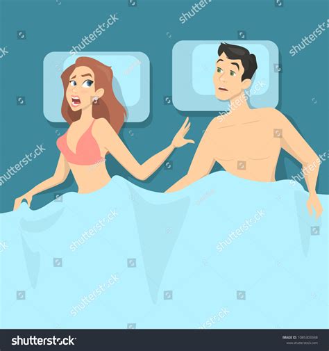 Sexual Problems Bed Man Woman Arguing Stock Vector Royalty Free Shutterstock