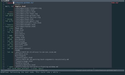 neovim fzf with a floating window kassio borges