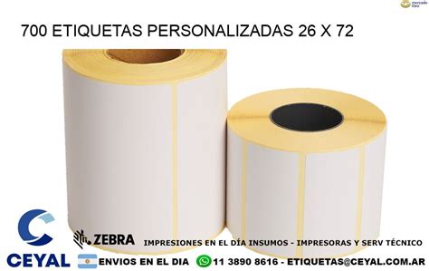 700 Etiquetas Personalizadas 26 X 72 Etiquetas Zebra