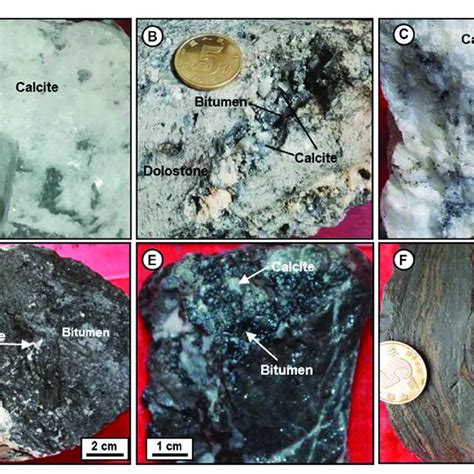 Photographs Of Well Cores Showing Typical Calcite Cements From The
