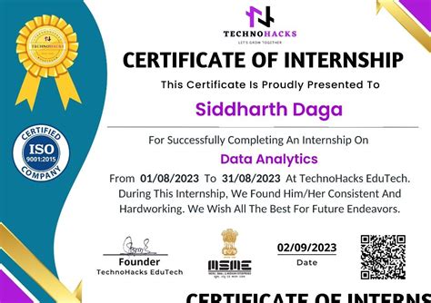 siddharth daga on linkedin internshipsuccess dataanalysis technohacks