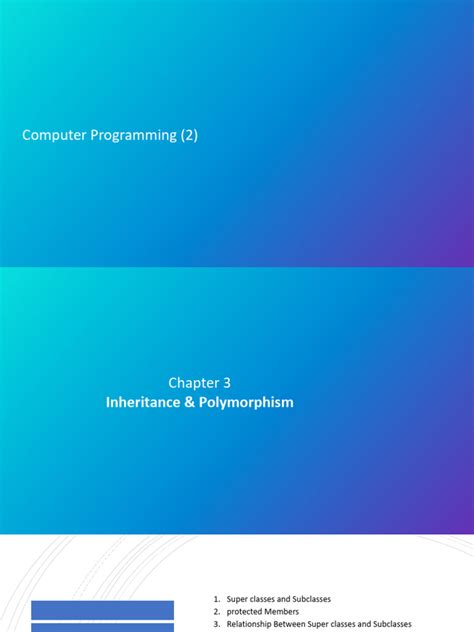 Chapter 3 Pdf Inheritance Object Oriented Programming Class