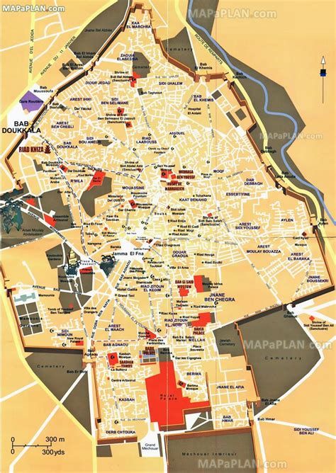 Marrakech Iconic Tourist Attractions Map Must See Places And Landmarks