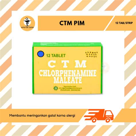 Jual Ctm Pim 4 Mg Strip 12 Tablet Obat Alergi Rhinitis Gatal Dan