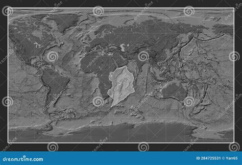 Somalian Tectonic Plate Bilevel Compact Miller Boundaries Stock Illustration Illustration