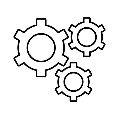 Premium Vector Browser Setting Gear Outline Icon Line Art Vector