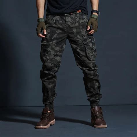 Monos De Camuflaje Con Múltiples Bolsillos Para Hombre Pantalones De Lápiz Deportes Al Aire