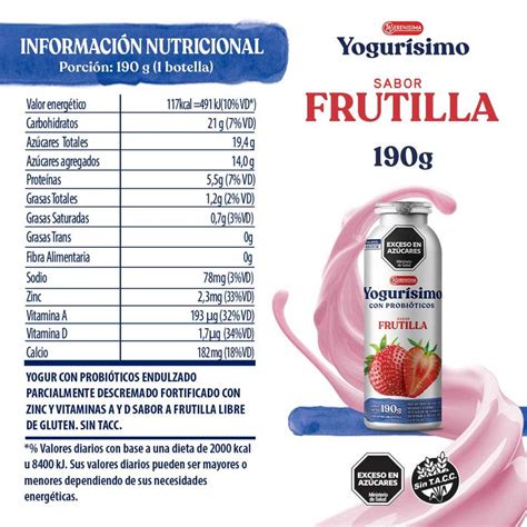 Yogur Sabor Frutilla Bebible 190 Grs Yogurisimo Vea