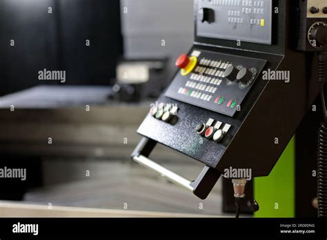 Control Console Of CNC Vertical Machining Center Close Up Selective Focus Stock Photo Alamy