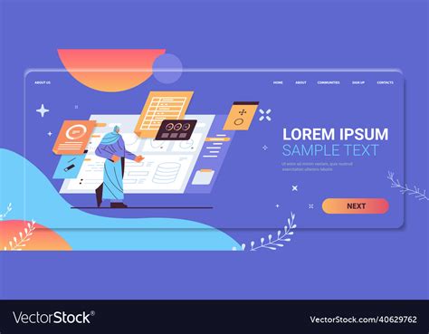 Businesswoman Analyzing Charts And Graphs Data Vector Image
