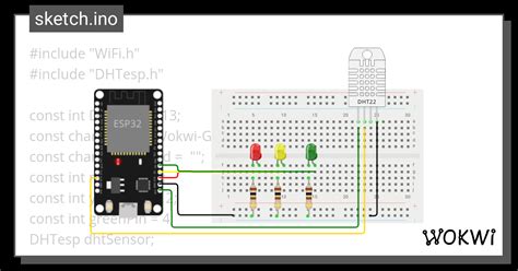 DHT22 LED Wokwi ESP32 STM32 Arduino Simulator