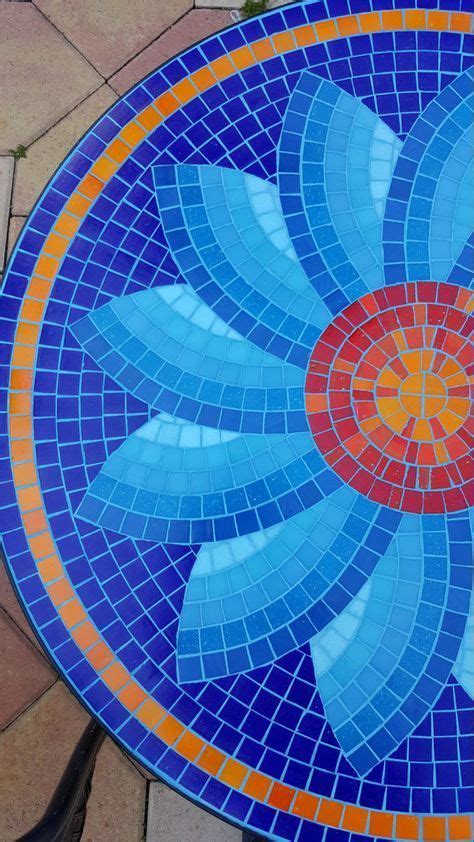 Handmade Mosaic Table With Glass Tiles