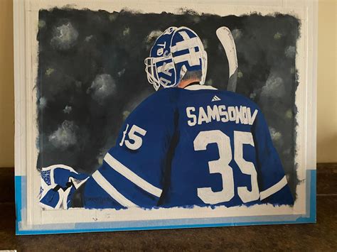 Big Win For Samsonov So My Father Painted This Rleafs