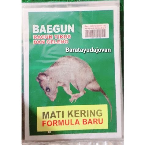 Jual Racun Tikus Dan Celeng Baegun Mati Kering Formula Baru Shopee