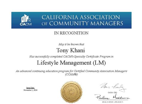 cacm on linkedin cacm communitymanagement hoa specialtycertificate