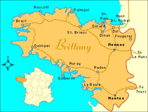 Brittany Peninsula Map