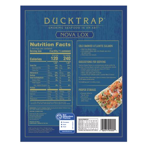 Ducktrap River Of Maine Nova Lox Cold Smoked Atlantic Salmon Same Day